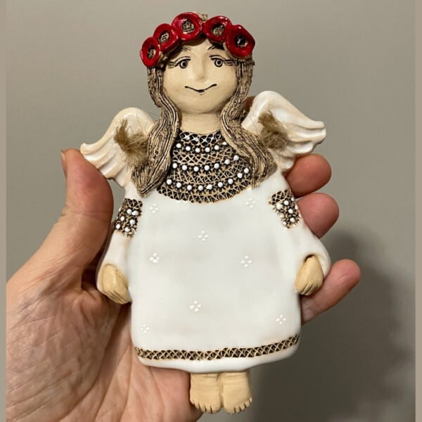 Handmade Ukrainian Angel Wall Decor | Ceramic Wall Hanging